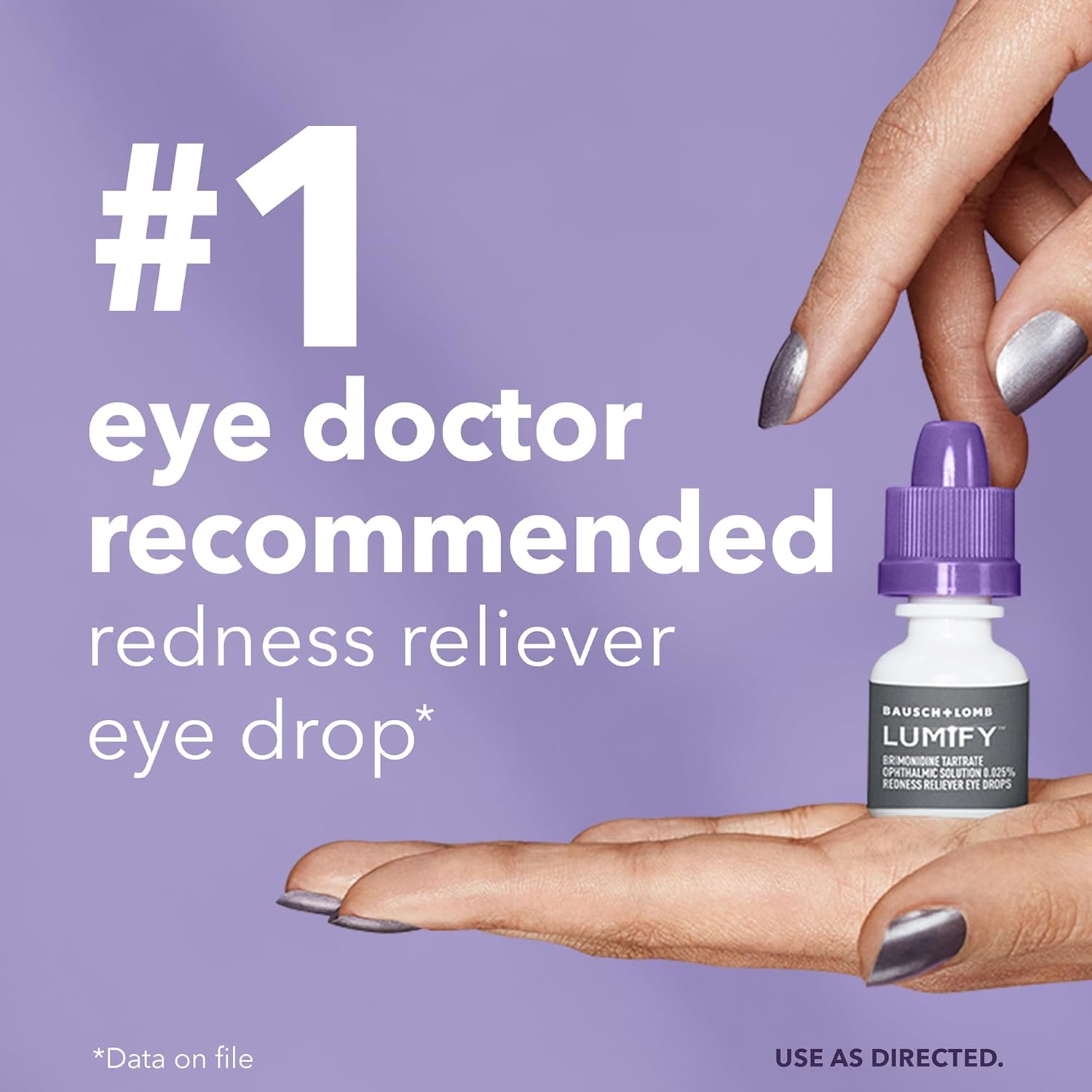 LUMIFY Bausch + Lomb Eye Drops for Red Eyes, Redness Reliever for Brig